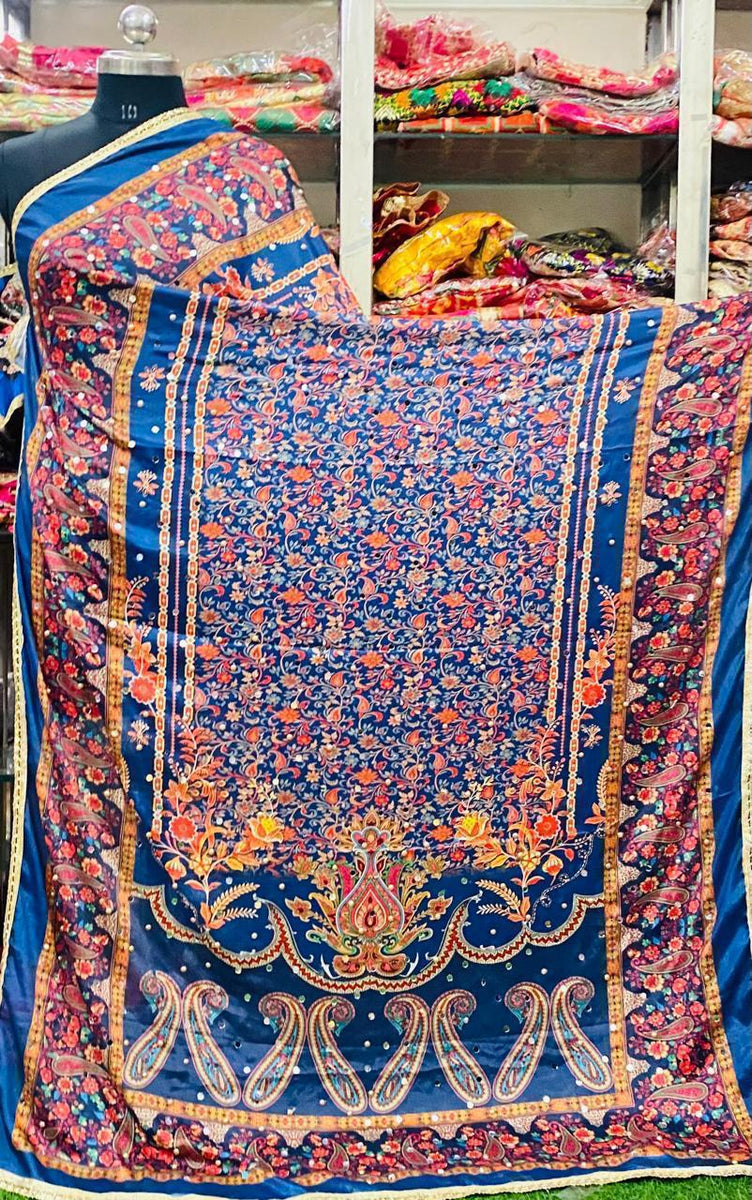Mirror Work Dupatta Handwork Dupatta 2025MAR2438 – Valaika Design