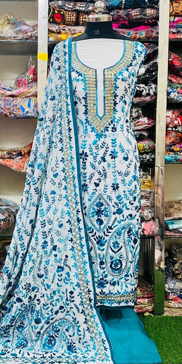 Georgette Phulkari Suits Handwork 2025APL2544 – Valaika Design